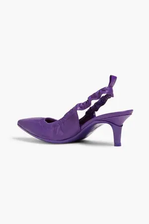 GIANVITO ROSSI Alina Leather Slingback Pumps - Purple
