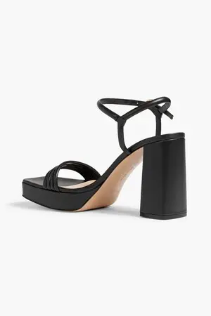 GIANVITO ROSSI Lena Leather Platform Sandals - Black
