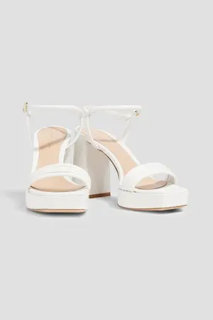 GIANVITO ROSSI Lena Leather Platform Sandals - White