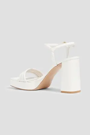 GIANVITO ROSSI Lena Leather Platform Sandals - White