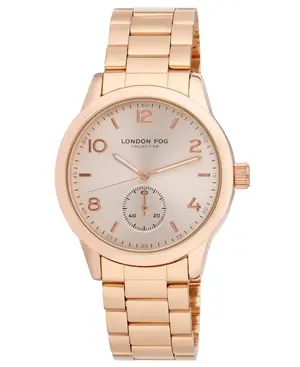 London Fog Perth Quartz Alloy 42mm Watch - Rose Gold