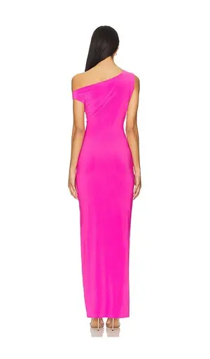 Norma Kamali Drop Shoulder Fitted Gown - Pink