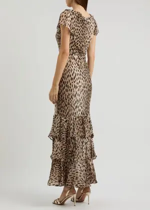 Rixo Amelle Printed Silk-chiffon Maxi Dress