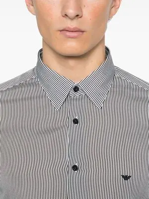 Emporio Armani Pinstripe Shirt - Blue