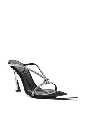 MUGLER 105mm Crystal-embellished Sandals