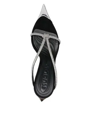 MUGLER 105mm Crystal-embellished Sandals