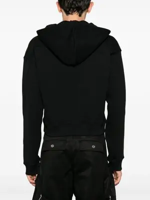 MUGLER Spiral Cropped Hoodie