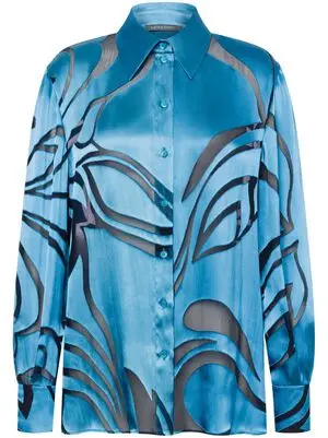 Alberta Ferretti Floral Print Button-down Shirt