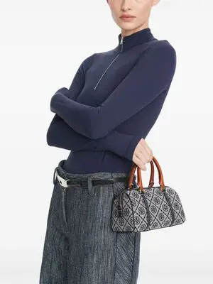 Tory Burch Mini T Monogram Barrel Bag - Grey