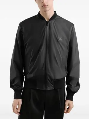 Dolce & Gabbana Logo-plaque Bomber Jacket - Black