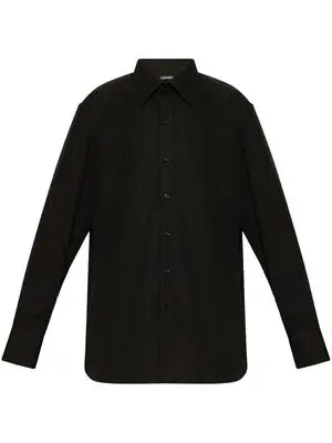 TOM FORD Pointed-collar Shirt - Black