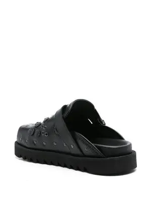 TOGA VIRILIS Studded Slippers - Black