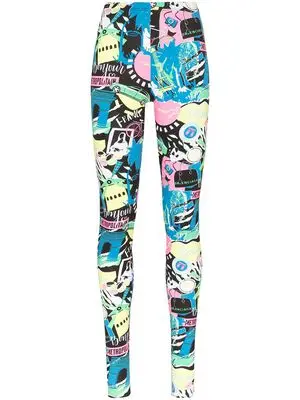 Balenciaga Paris Night Printed Leggings