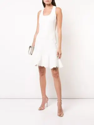 Alexander McQueen Ivory Shell-embroidered Mini Dress