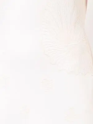Alexander McQueen Ivory Shell-embroidered Mini Dress