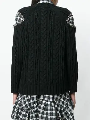 Alexander McQueen Chain Detail Cold Shoulder Sweater