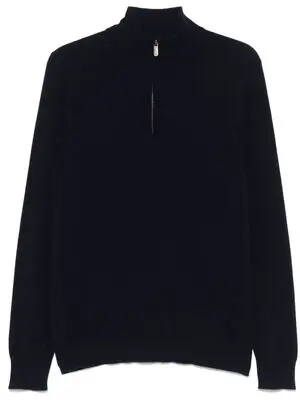 Eric Bompard Half-zip Sweater - Blue