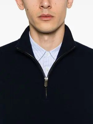 Eric Bompard Half-zip Sweater - Blue