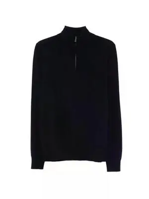 Eric Bompard Half-zip Knit - Blue