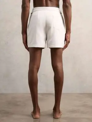 REISS Sun Side-adjuster Swim Shorts - Off White