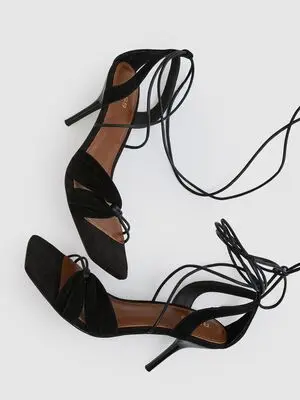 REISS Alexis Suede Heeled Sandals