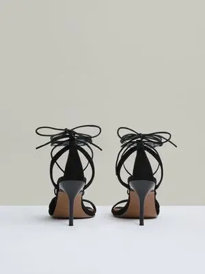 REISS Alexis Suede Heeled Sandals