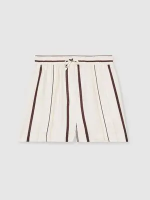 REISS Carlotta Stripe-print Drawstring Shorts