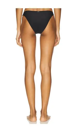L'Agence Jean Solid Scoop Bikini Bottom - Black