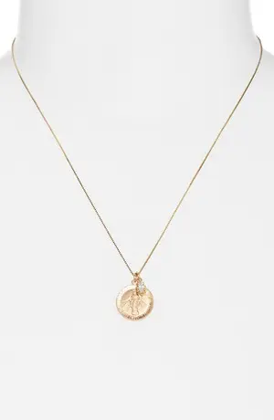 CHILD OF WILD Divine Mother Pendant Necklace With Cubic Zirconia - Gold