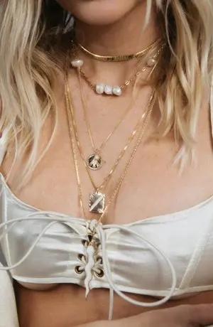 CHILD OF WILD Divine Mother Pendant Necklace With Cubic Zirconia - Gold