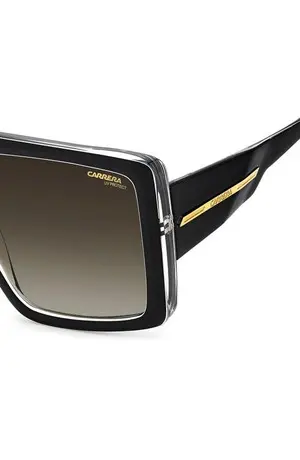 Carrera Eyewear 60mm Square Sunglasses - Black Crystal/ Brown