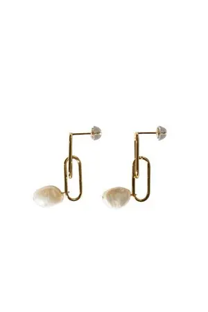 SEREE Carla Pearl Drop Earrings