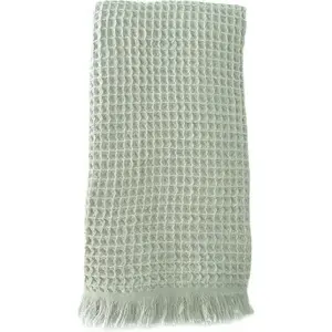 Anaya Turkish Cotton Waffle Bath Towels Light Green