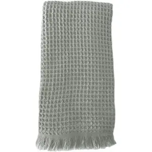 Anaya Turkish Cotton Waffle Bath Towels Olive Grey