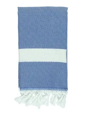 Anaya Charleston Stripe Turkish Cotton Beach Towel - Turquoise