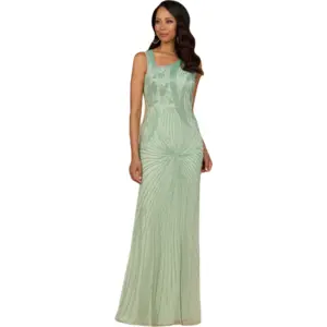 LARA NEW YORK Asymmetrical Gown - Mint