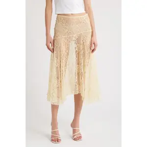 Lioness In Bloom Lace Midi Skirt