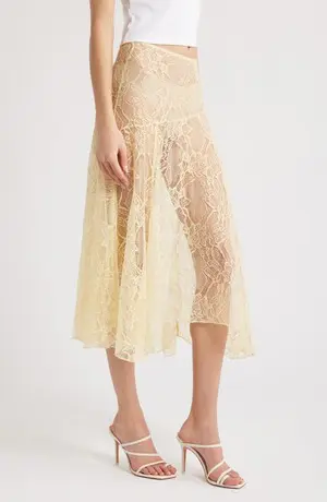 Lioness In Bloom Lace Midi Skirt