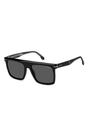 Carrera Eyewear 56mm Rectangular Flat Top Sunglasses