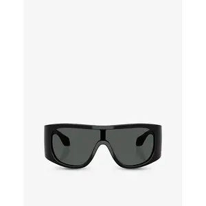Giorgio Armani Ar8222u Rectangle-frame Sunglasses - Black
