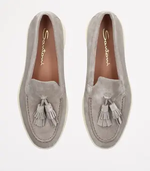 Santoni Suede Feudal Loafers