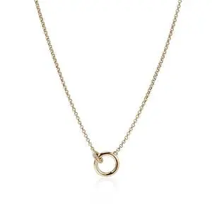 John Hardy Jh Essential Pave Diamond Interlinking Circle Necklace - Gold