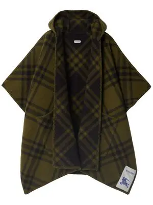 Burberry Wool Check Cape