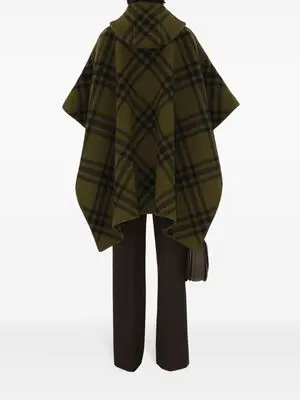 Burberry Wool Check Cape