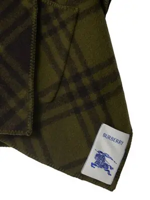 Burberry Wool Check Cape