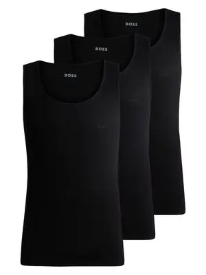 BOSS Embroidered Logo Tank Top