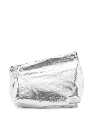 Marsèll Fanta Metallic Effect Leather Clutch Bag - Silver