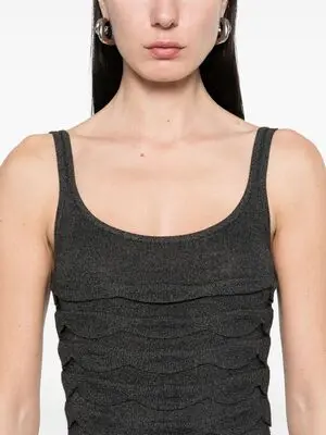 Nanushka Textured Knit Bodysuit - Grey