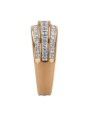 PRAGNELL 18kt Rose Gold Diamond Manhattan Ring - Pink