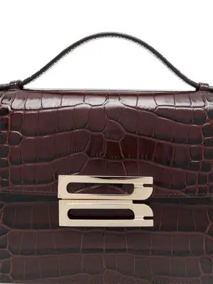 Victoria Beckham Embossed Crocodile Shoulder Bag